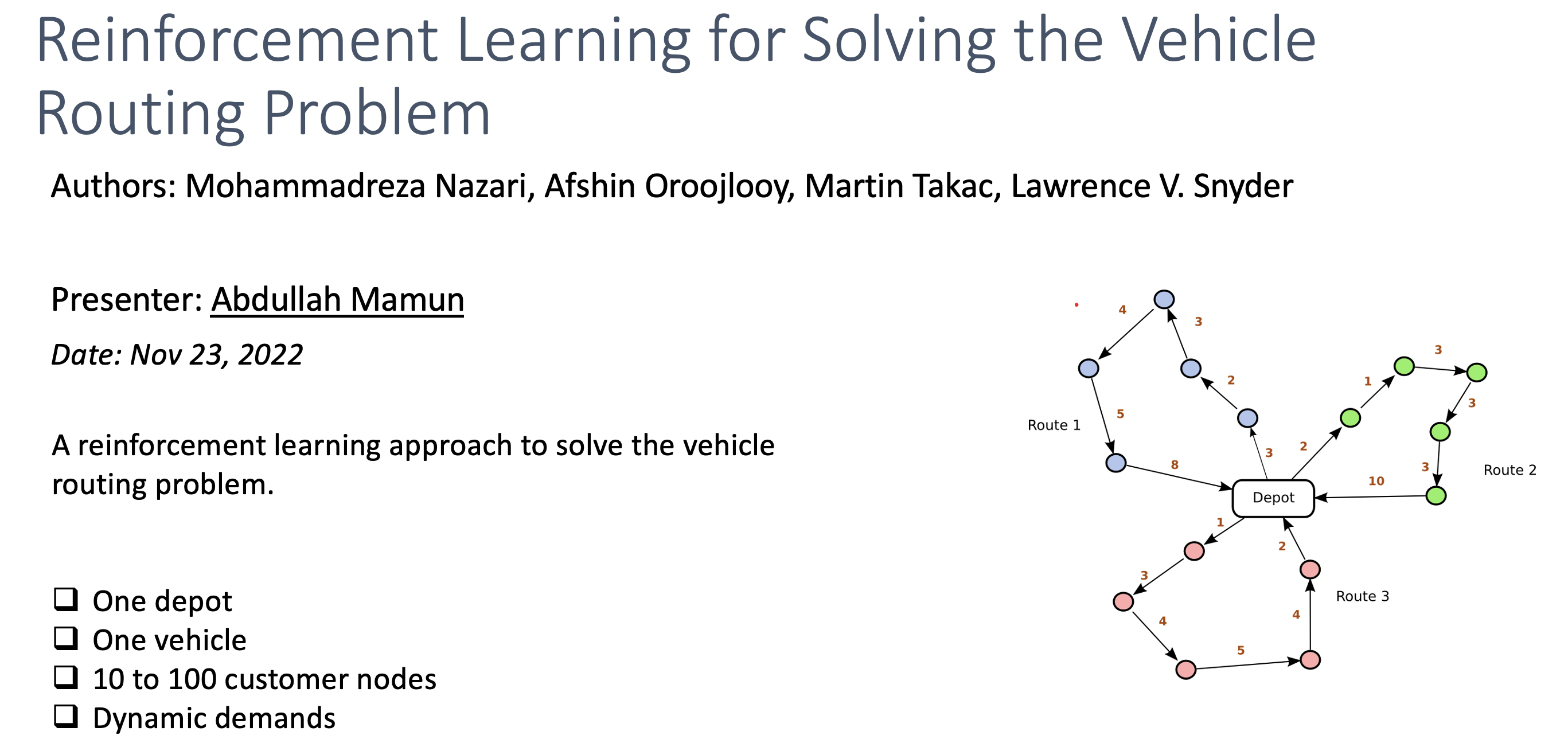 Reinforcement Learning for Solving the Vehicle Routing Problem ...